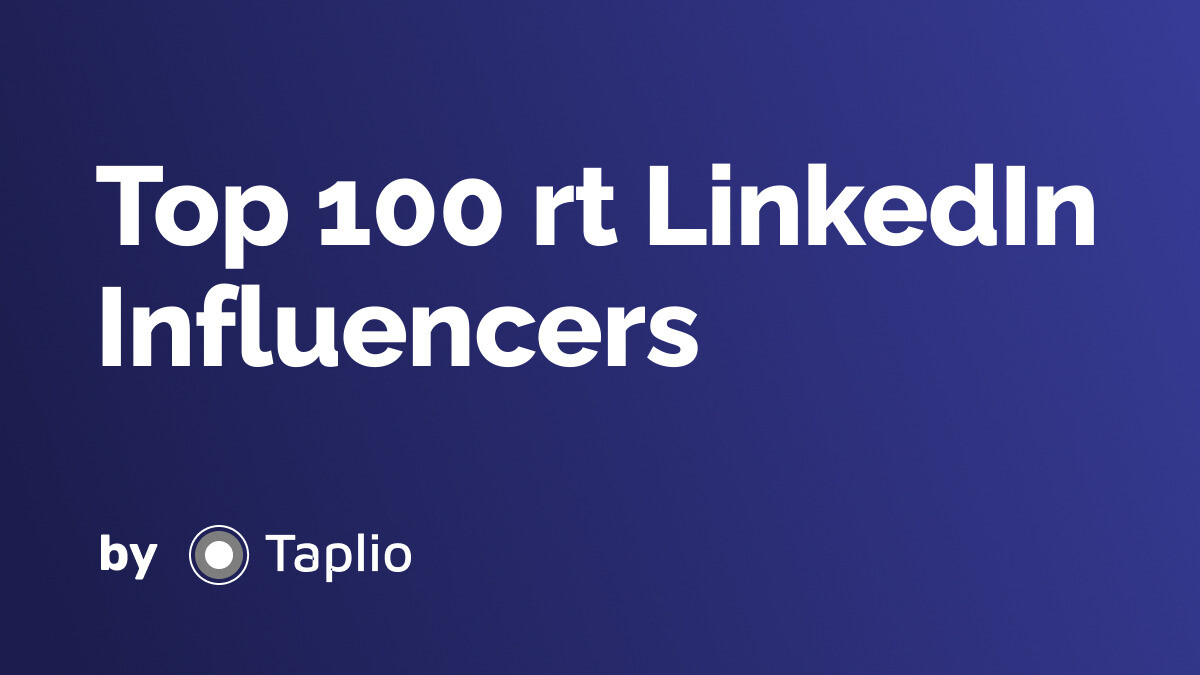 The 100 Best Linkedin Influencers about rt